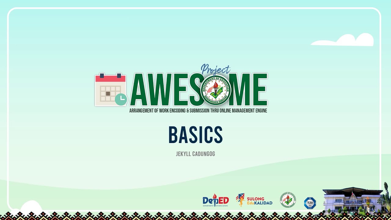 Project AWESOME BASICS - YouTube