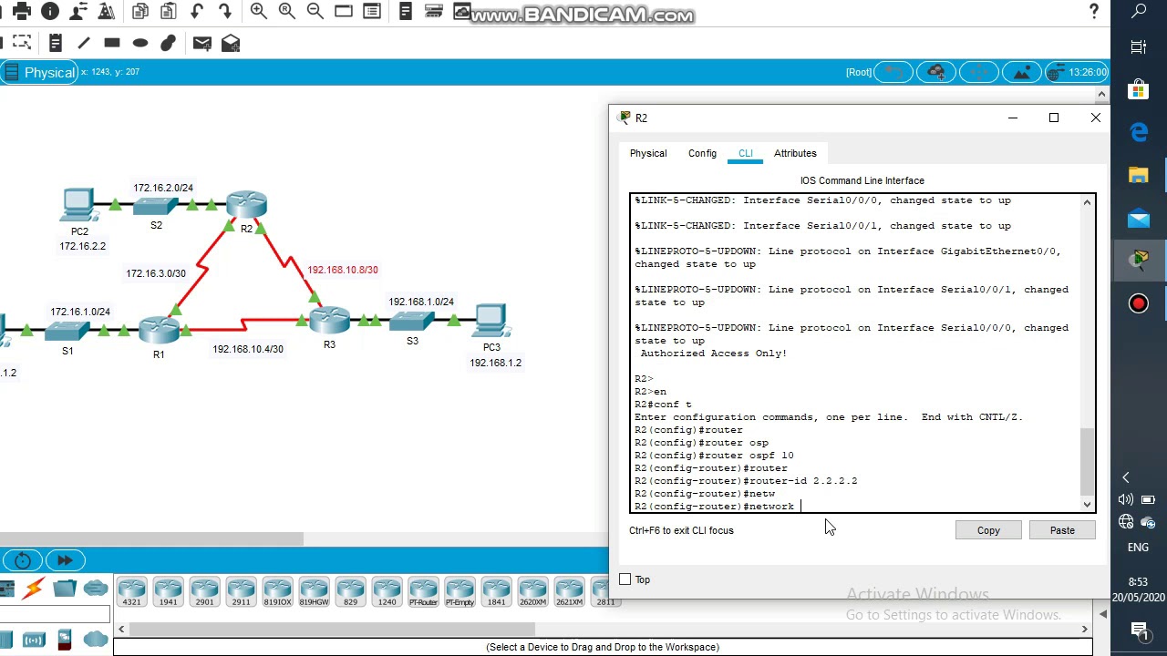 8.2.2.7 Packet Tracer - Configuring OSPFv2 in a Single Area - YouTube