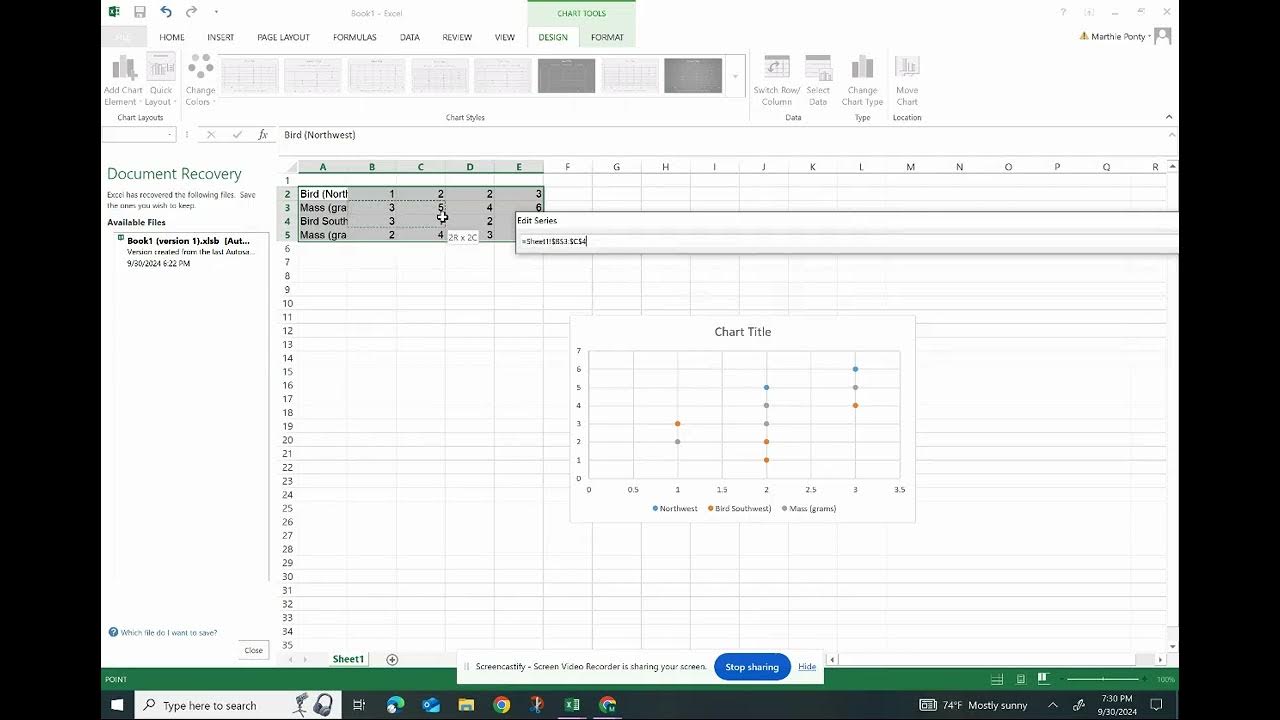 Creating Scatterplots using Excel - YouTube
