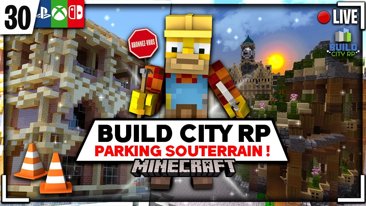 CONTINUONS NOTRE VILLE SUR MINECRAFT - BUILD CITY RP ! #30 [LIVE ...