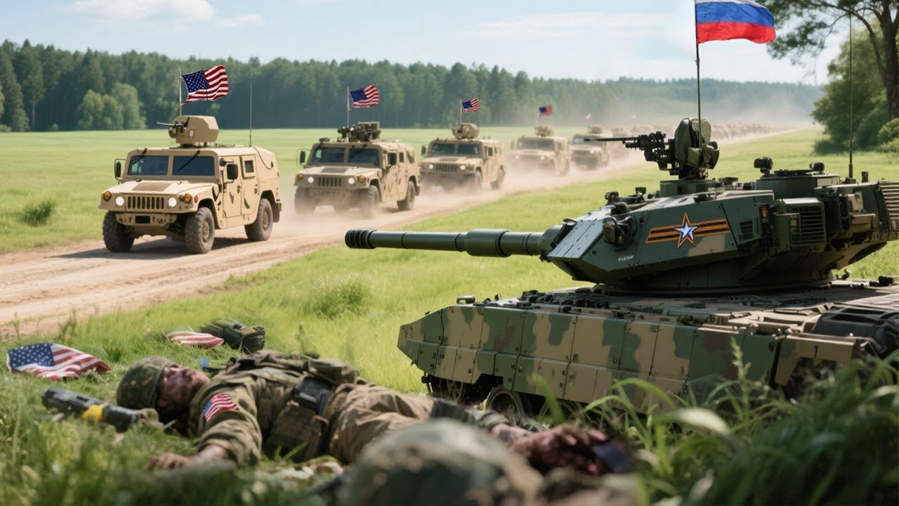 Russian T-14 tank crew stop and thwart an attack by US and Ukrainian troops at the border - YouTube