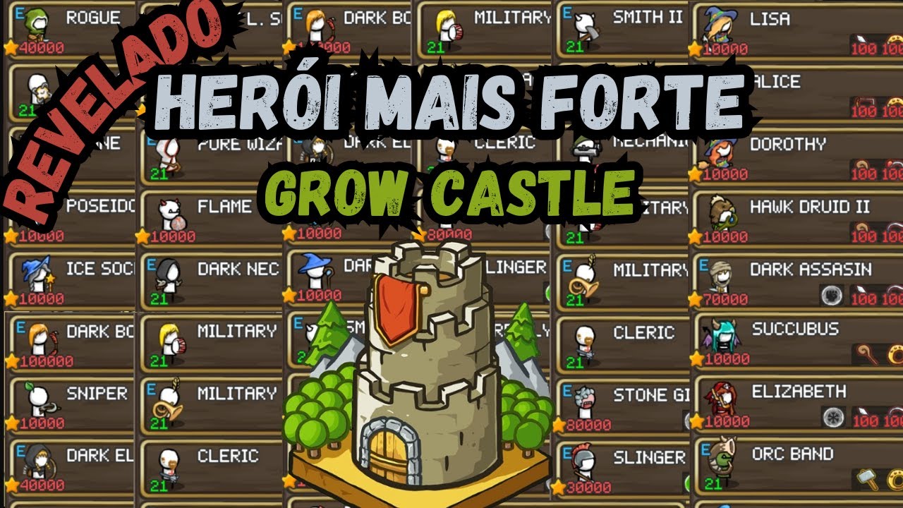 Grow Castle - 😱REVELADO😱 O HERÓI MAIS FORTE DE GROW CASTLE - MELHOR HERÓI? 😲 #growcastle - YouTube