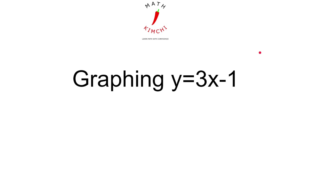 Graphing y=3x-1 (Graphing equations part six) - YouTube