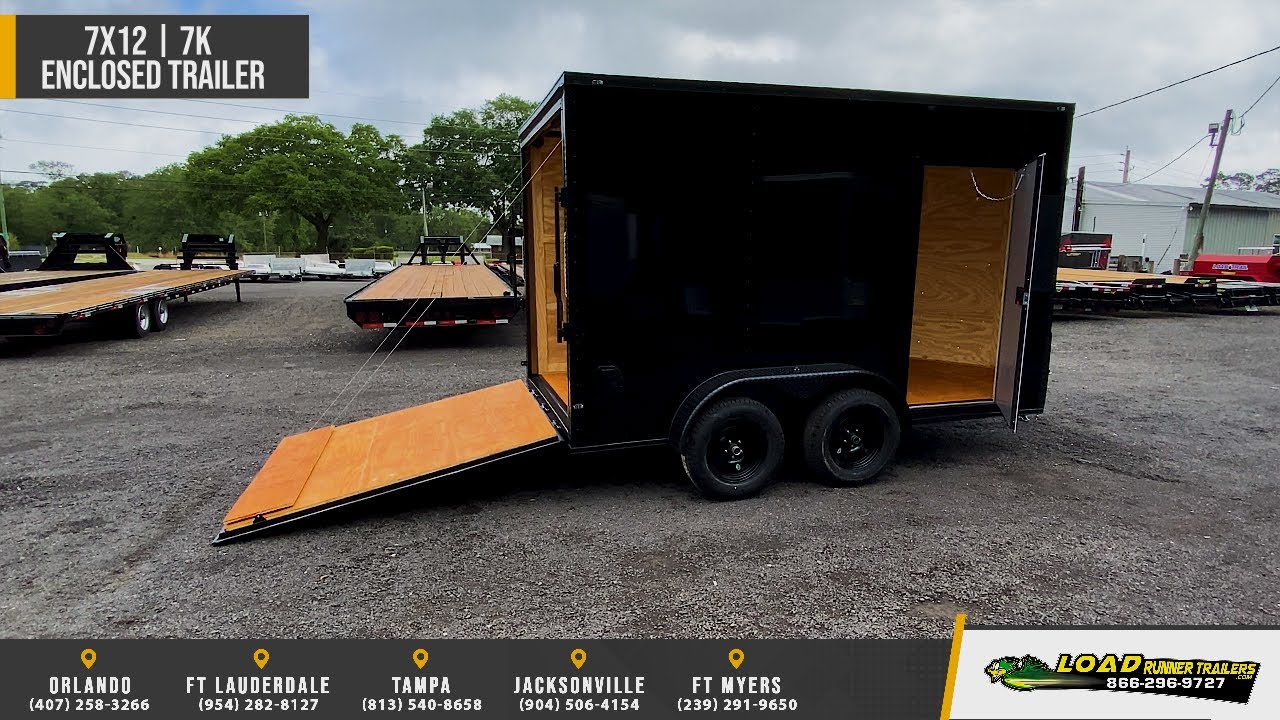 7x12 ENCLOSED Trailer offered by Load Runner Trailers - YouTube