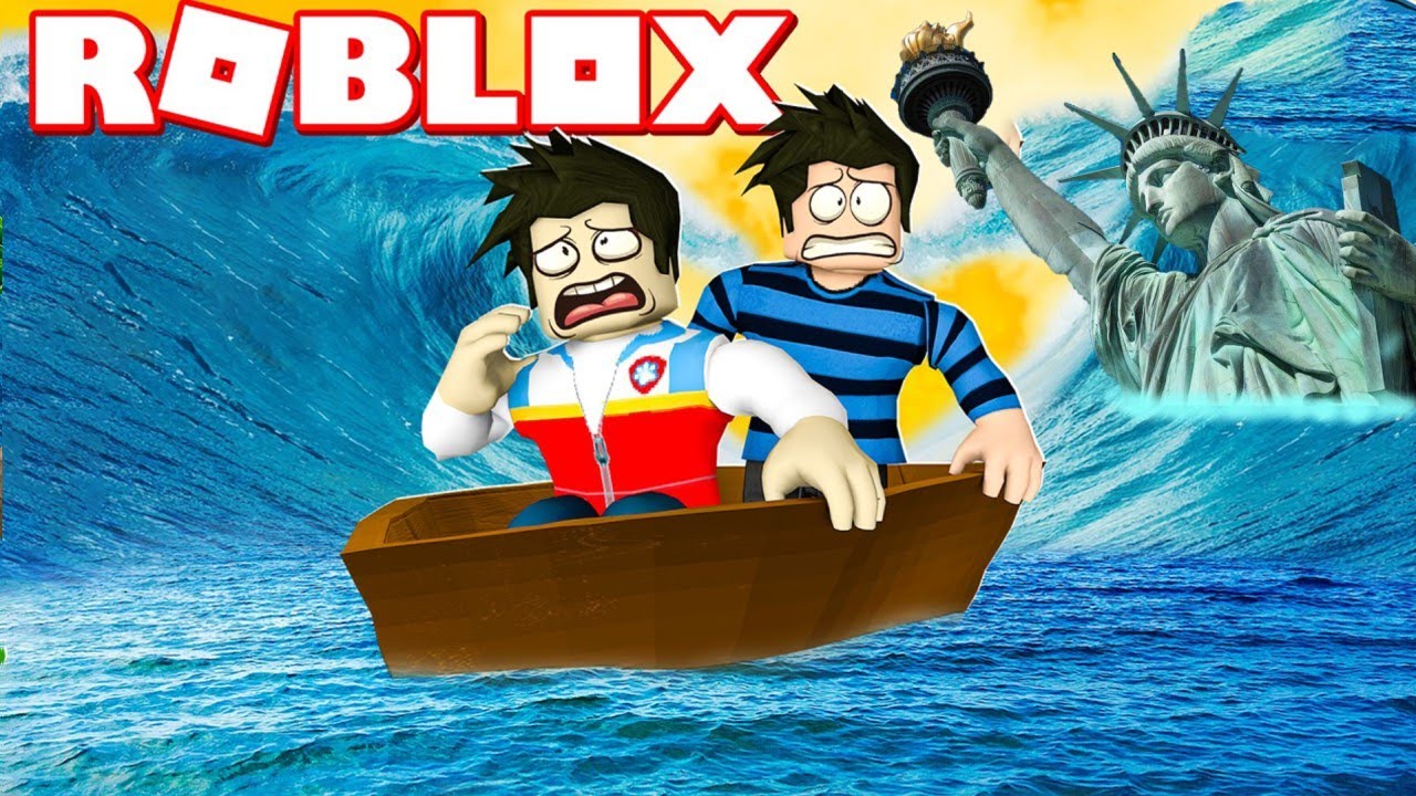 MEGA TSUNAMI INVADIU NOSSA CIDADE E DESTRUIU TUDO - ROBLOX BROOKHAVEN ...