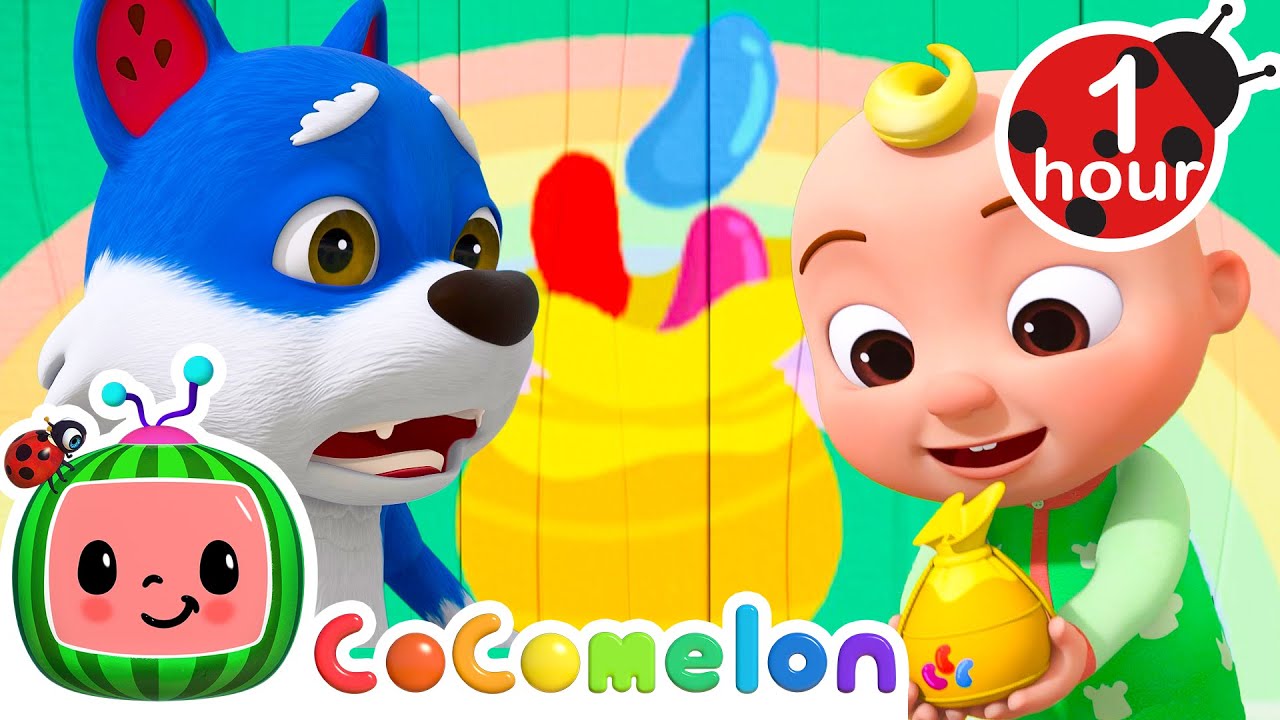 JJ's Colorful Magic Beans | 1 Hour of CoComelon Animal Time - Learning ...