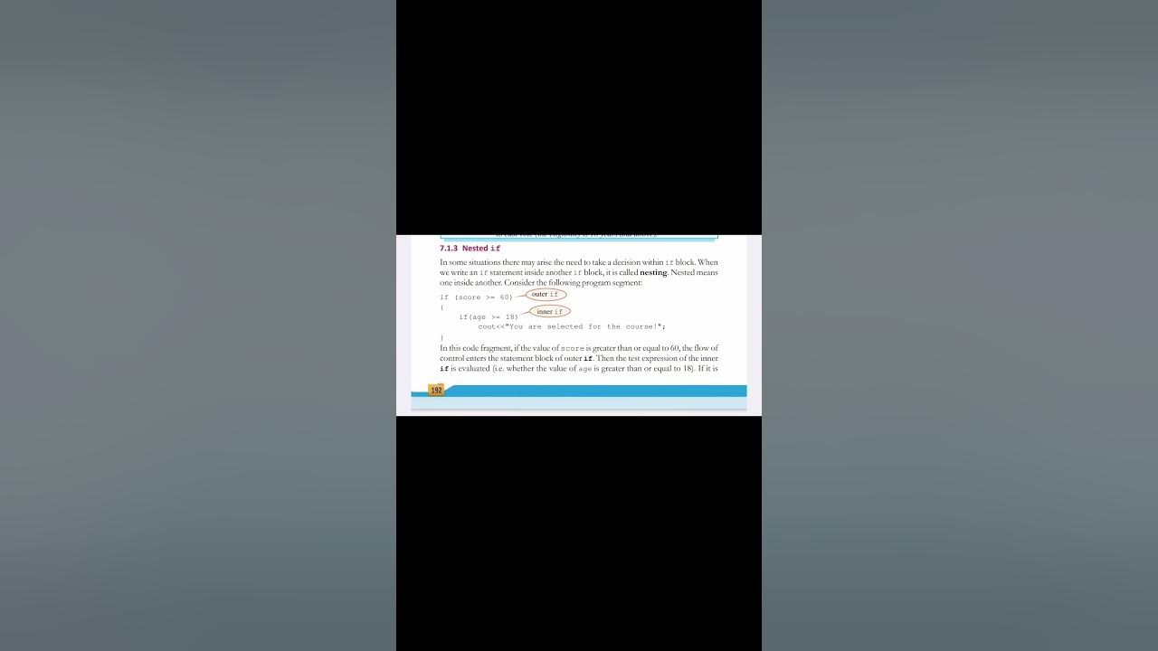 Computer science plus one | chapter 7| nested if | else if ladder | Part 2 #nestedif #elseif ...