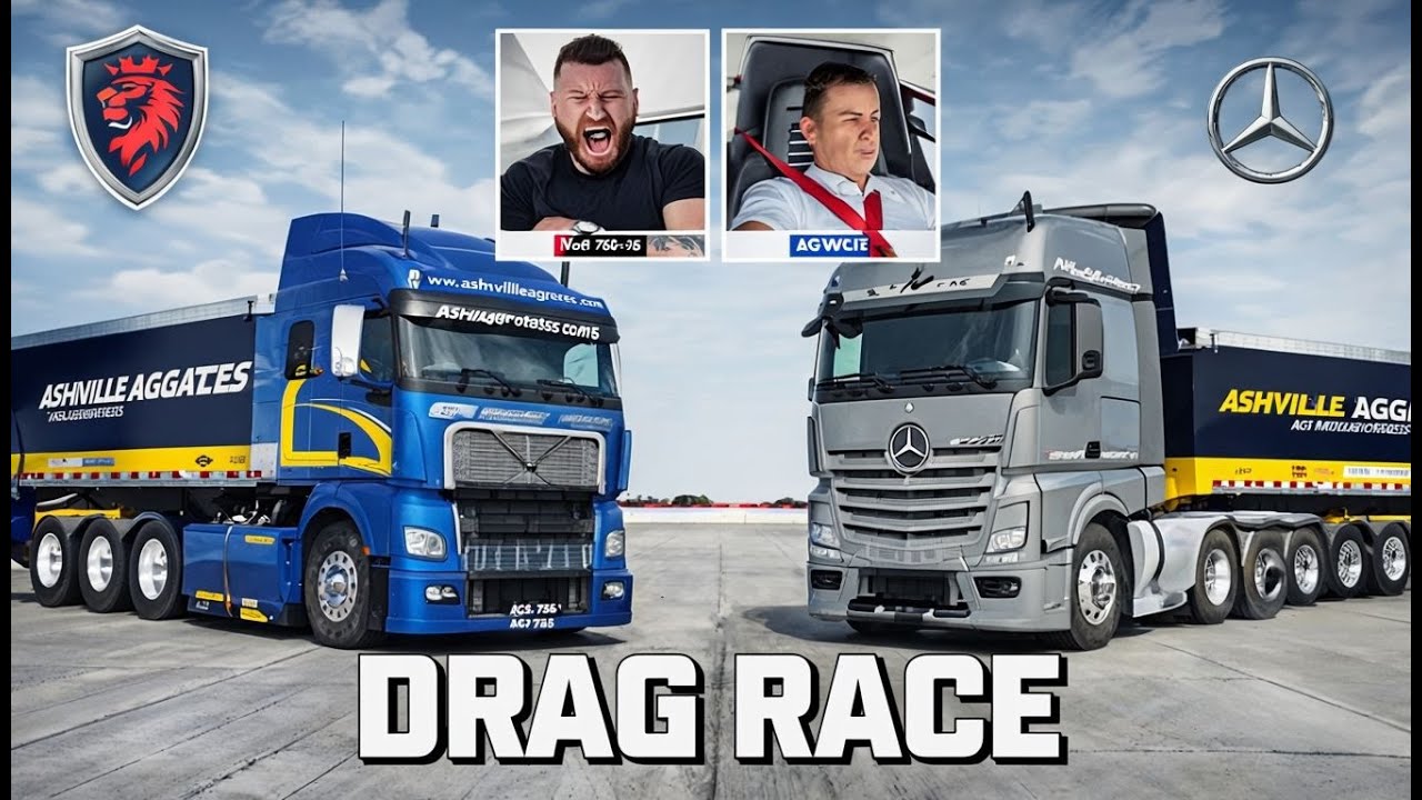 Mercedes Actros vs Scania R500 - DRAG RACE & 44 Ton BRAKE TEST! - YouTube