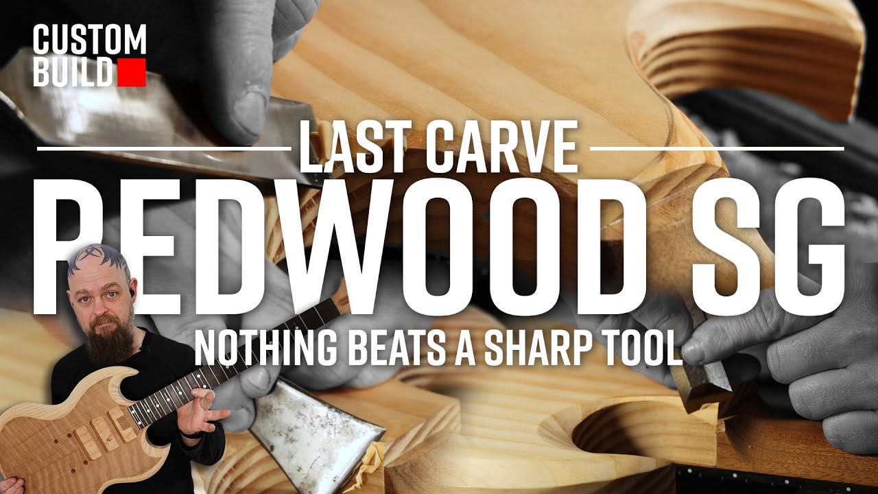 Back to Ben - Carving the final details on the Redwood SG - YouTube