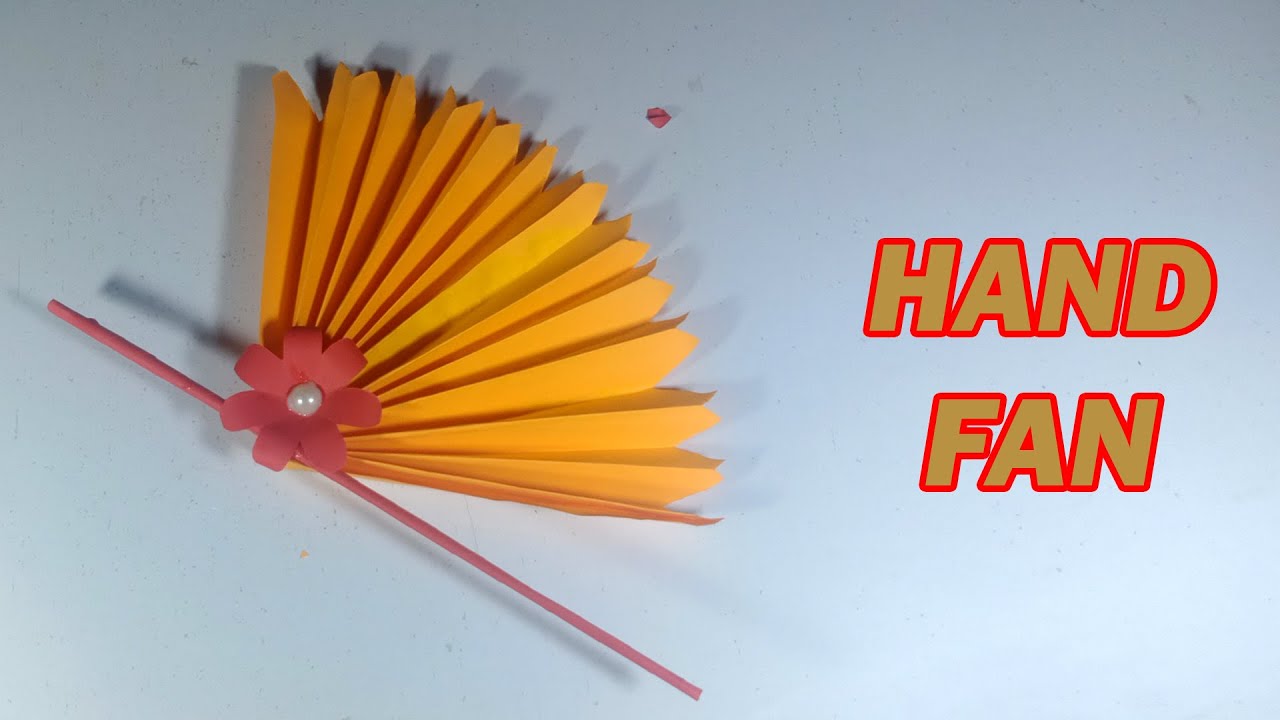 How To Make Hand Fan With Craft Paper ll Craft Diffrent ideas # ...