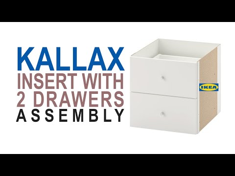 Ikea Kallax Insert with 2 drawers white