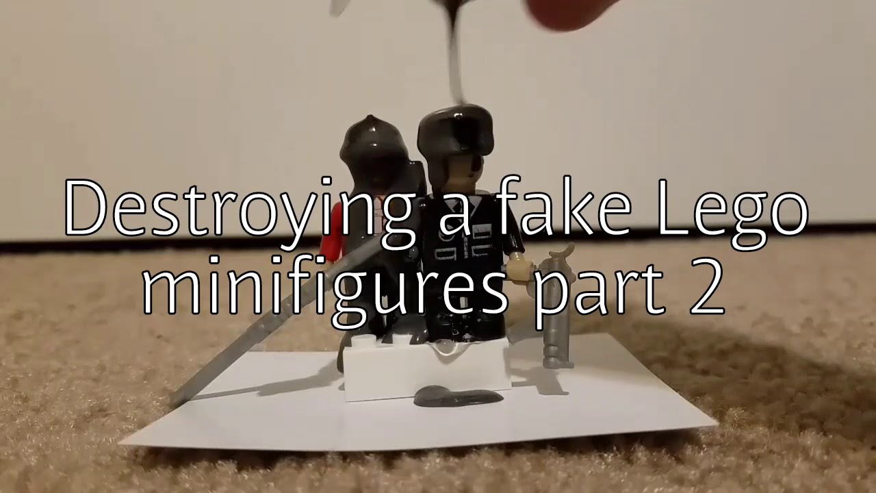 Destroying a fake Lego minifigures part 2 - YouTube