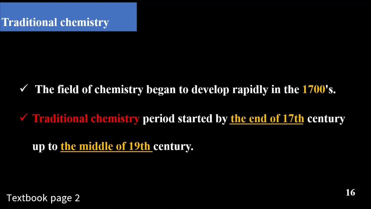 1.2 Milestones in History of Chemistry, Traditional & Modern Chemistry ...