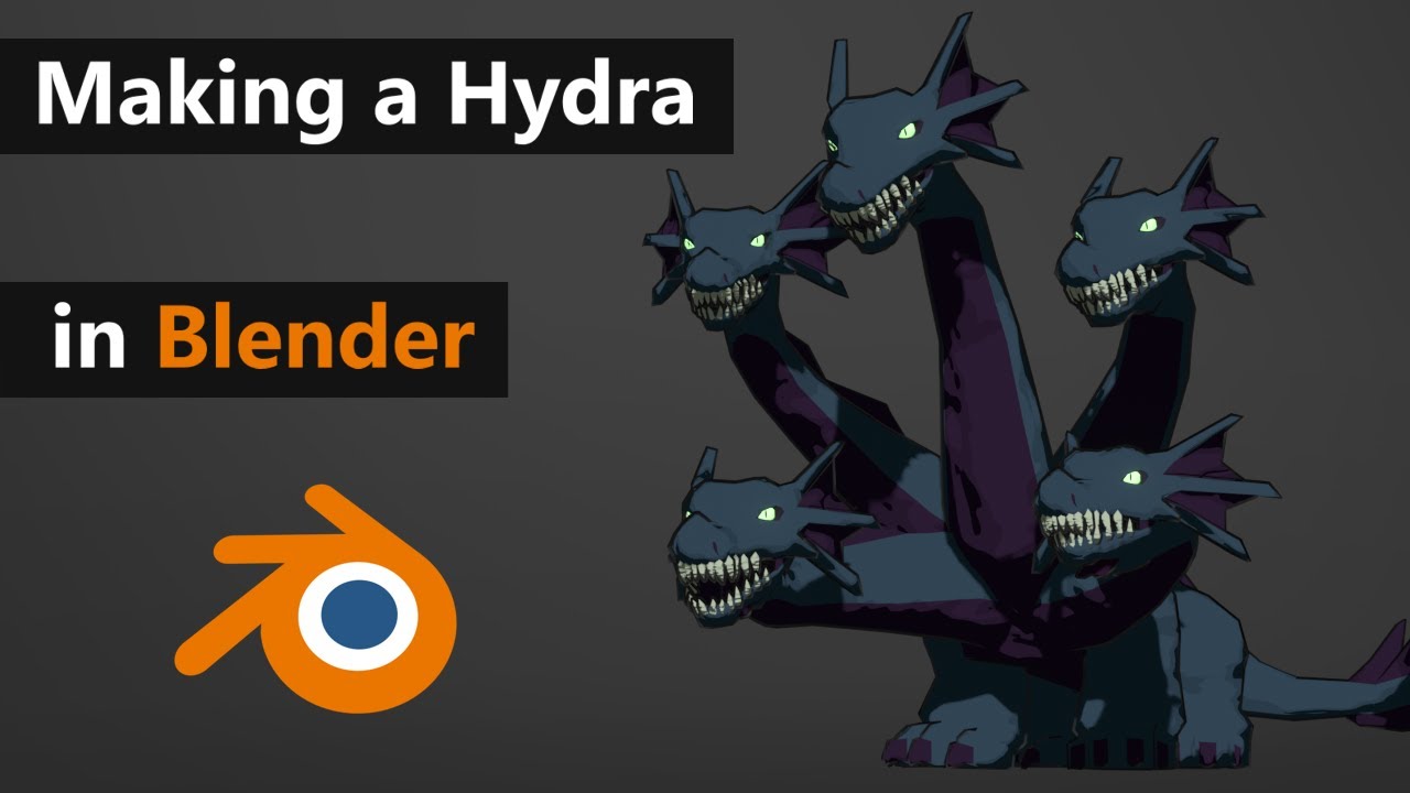 Making a Low Poly Hydra in Blender - Real Time - YouTube