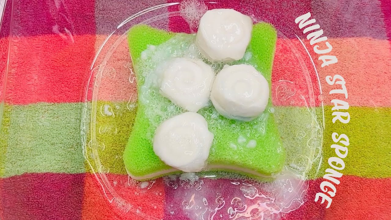 ASMR Sponge 777.Ninja Star Sponge - YouTube