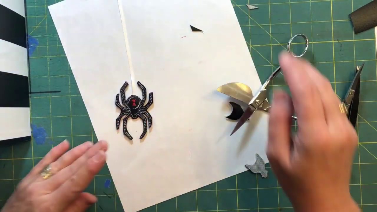 How to ITH Spiderweb Zip Bag with spider on a ribbon - YouTube