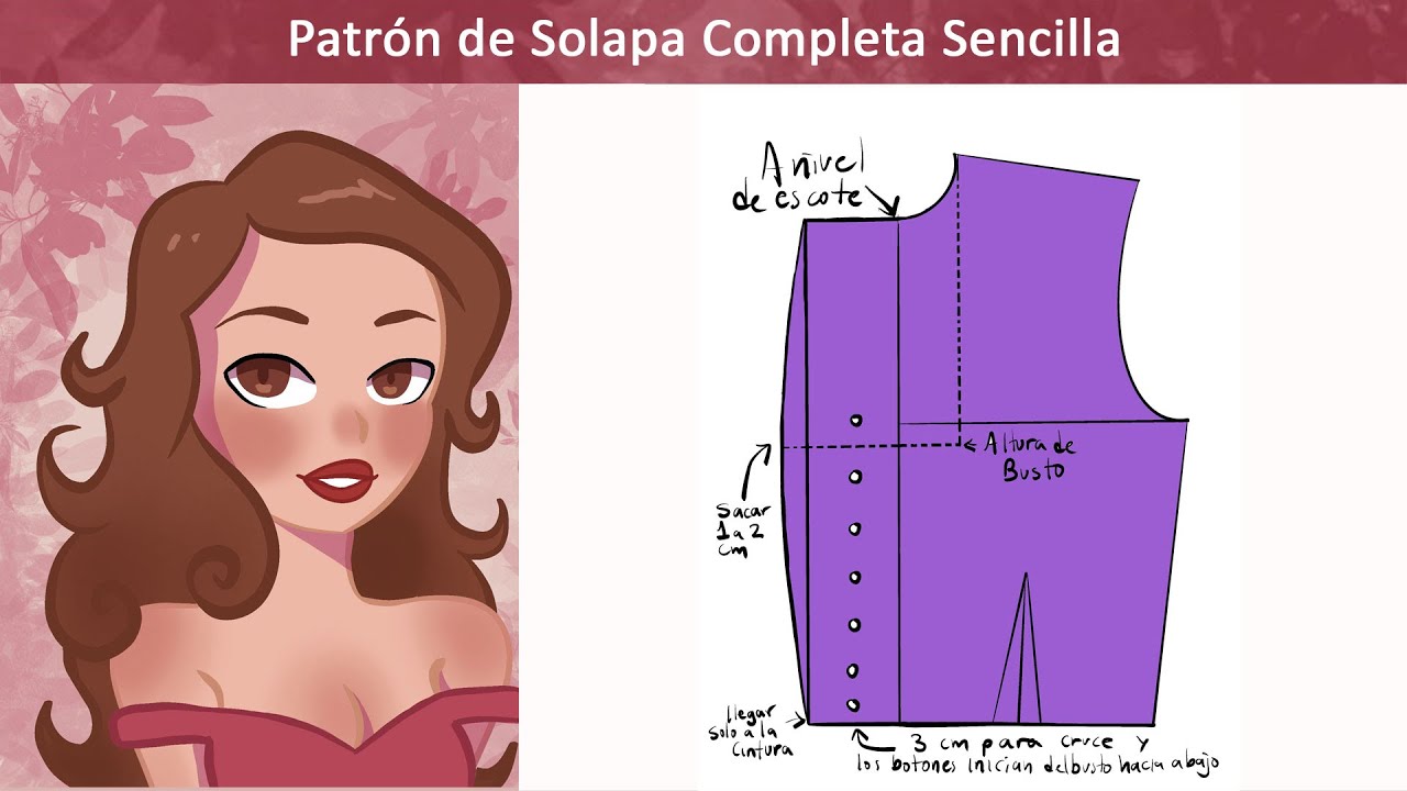 Patrón de Solapa Completa Sencilla - YouTube