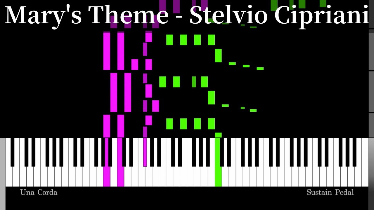 Mary's Theme (1969) - Piano Tutorial【Synthesia-style】 - YouTube