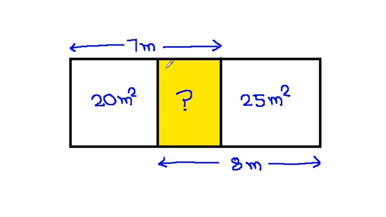 Find The Area of the Middle Rectangle - Maths - YouTube