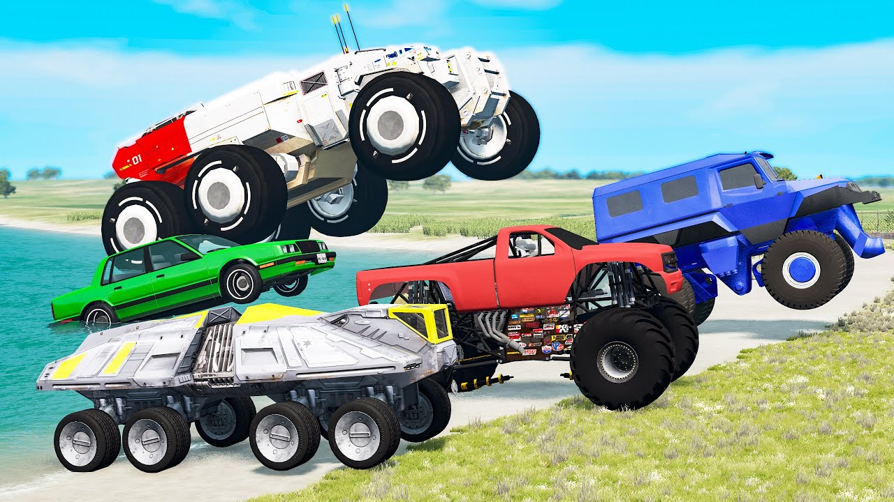 Giant Machines Fight #1- Beamng drive - YouTube