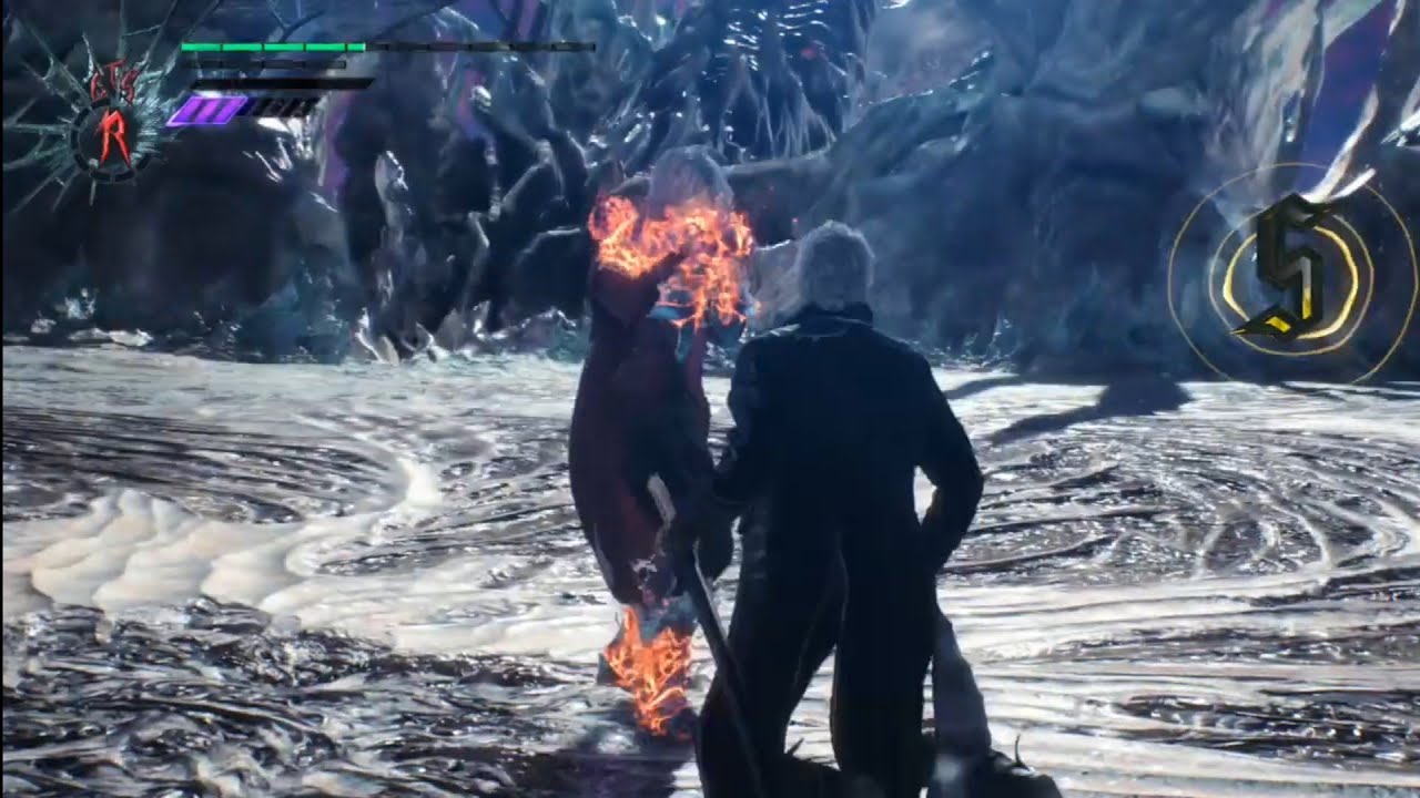 Devil May Cry V Dante Punches Virgil into Paying Child Support - YouTube
