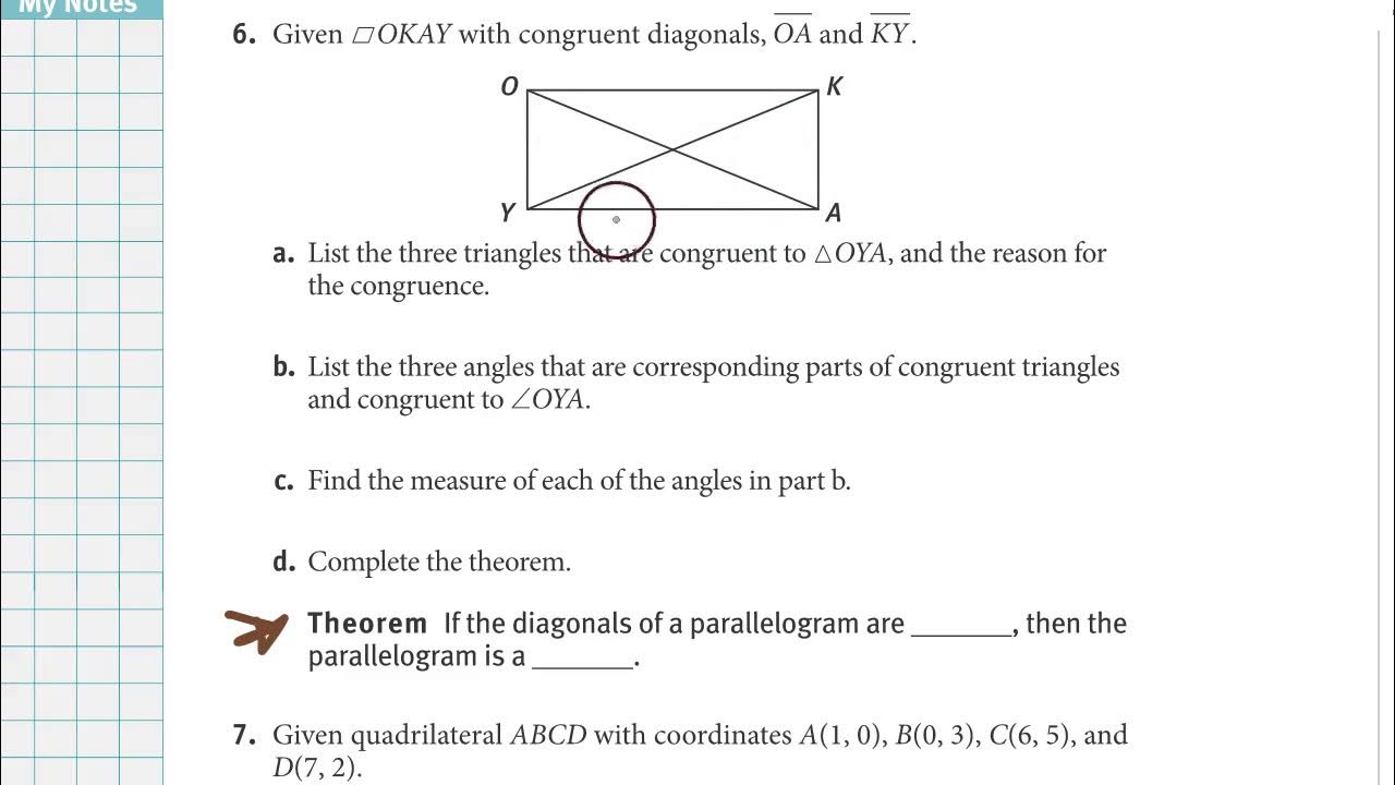 16-2 Proving a Quadrilateral is a Rectangle - YouTube