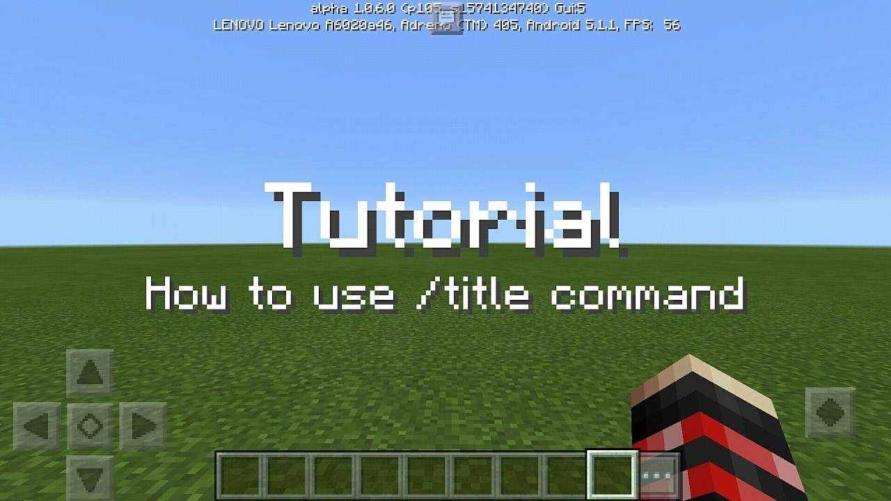 Tutorial cara menggunakan command /title di mcpe - YouTube
