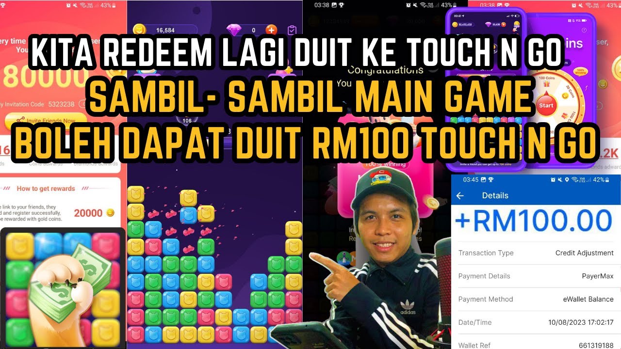 RM100 EWALLET HASIL DARI APLIKASI GAME YANG BOLEH CLAIM TOUCH N GO ...