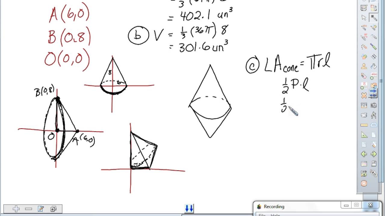 Rotating Right Triangles for Volume - YouTube