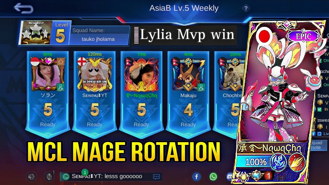 Mcl duo and randoms/Mage rotation and gameplay/Lylia full Mvp gameplay ...