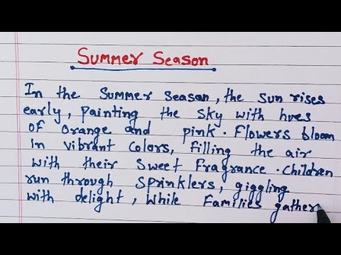 Essay Writing on Summer Season in English l Essay on Summer Season 200 ...