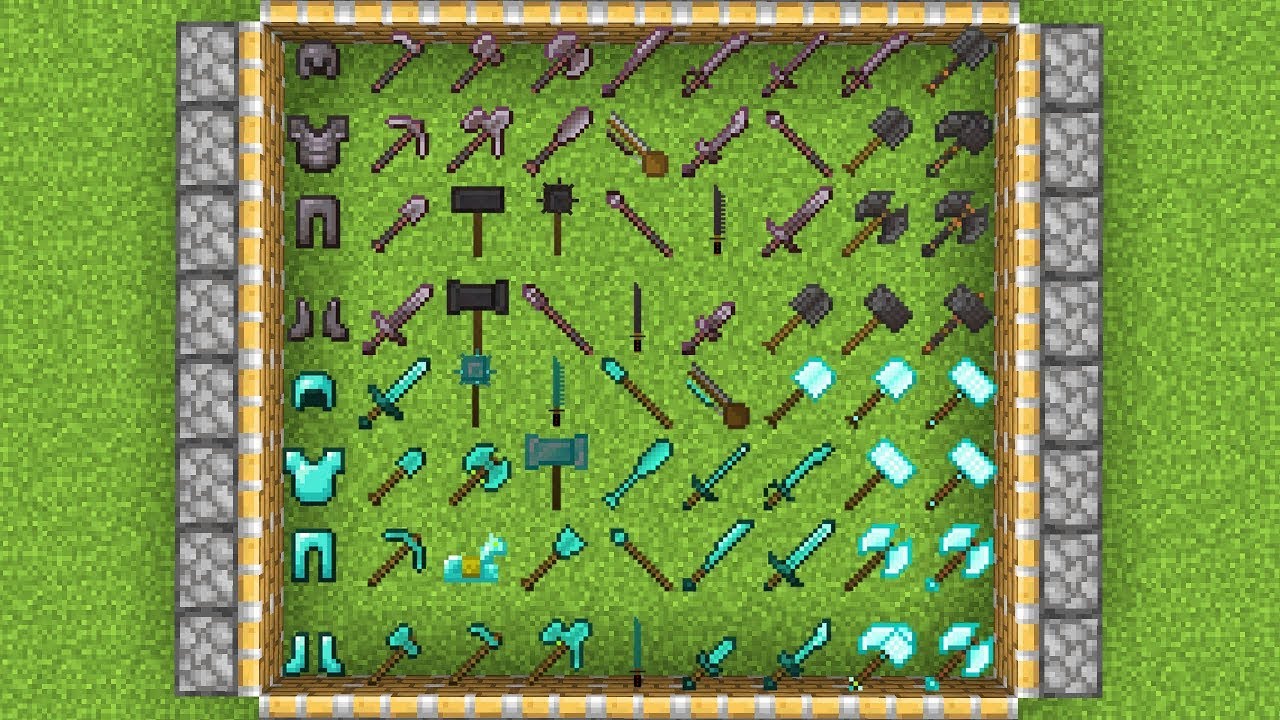 all new netherite items + all new diamond items = ??? - YouTube