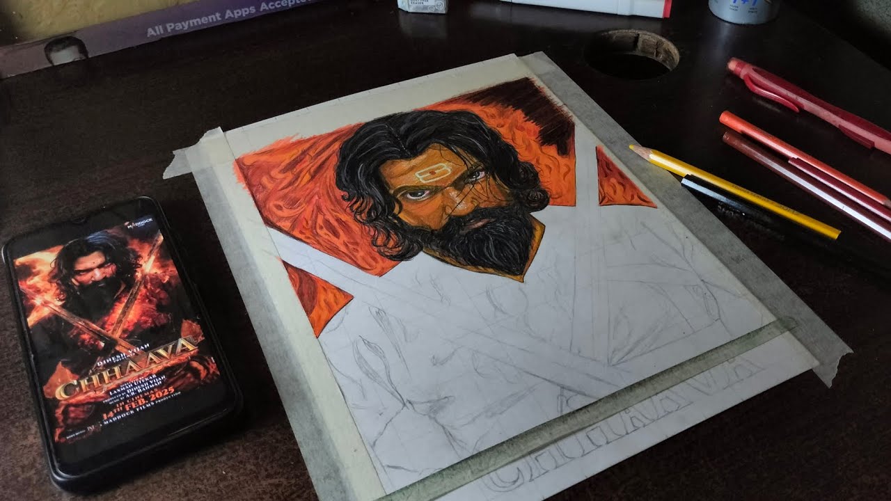 Chhatrapati Sambhaji Maharaj Sketch 🔥 || Chhaava Movie Drawing Vicky ...