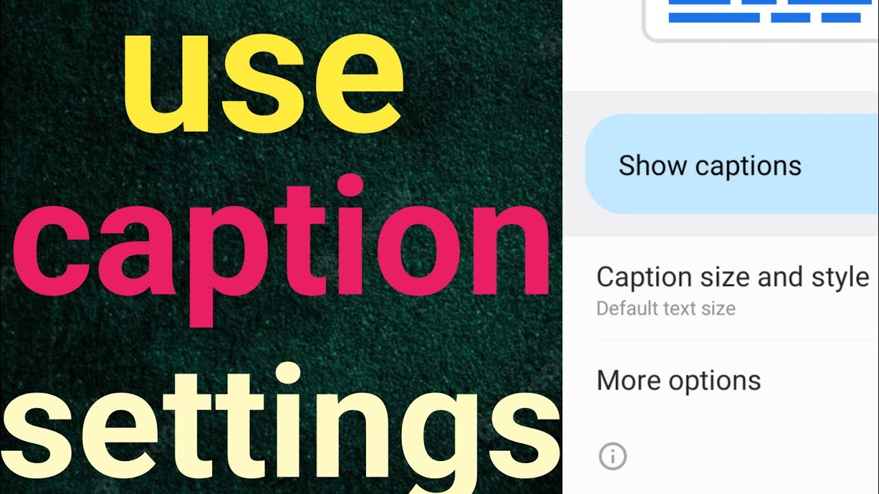 caption ssttings / how to use caption settings / caption setting kaise ...
