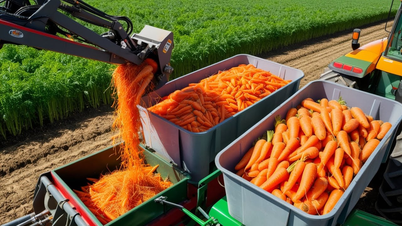 How to billion Carrots are Harvested & Processed|Amazing Processing ...
