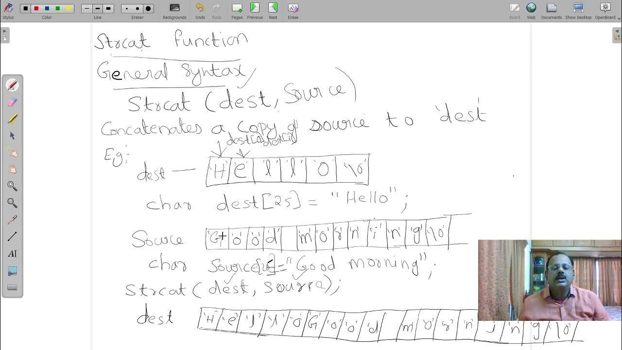 String Library Functions Part1 (strcat() function) - YouTube
