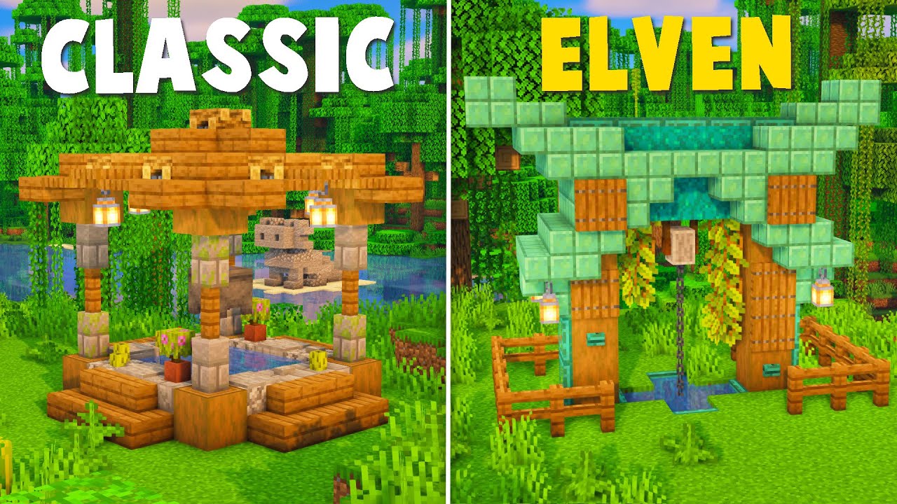 3 Simple Well Designs in Minecraft - YouTube