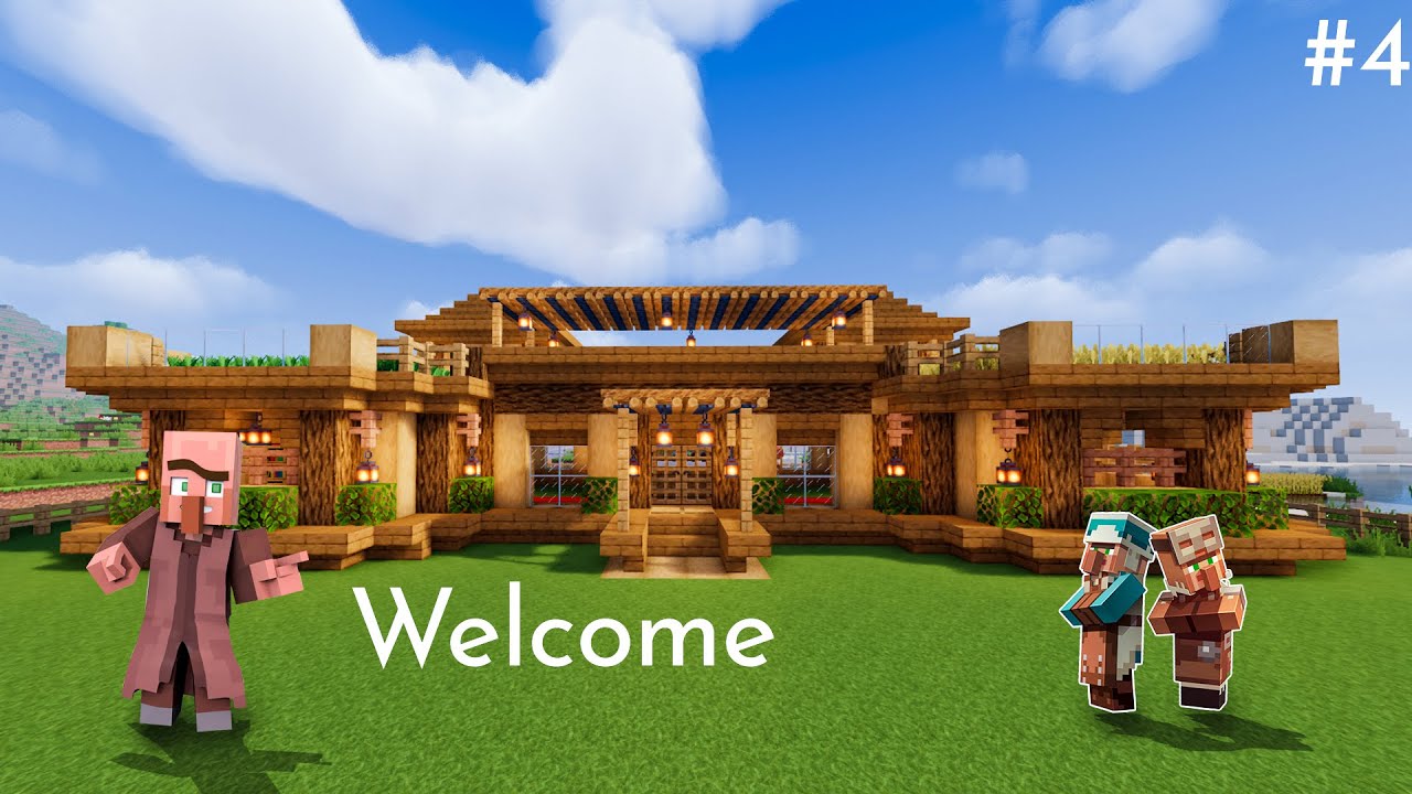 new House For Villagers | Simple House Minecraft tutorial | survival ...