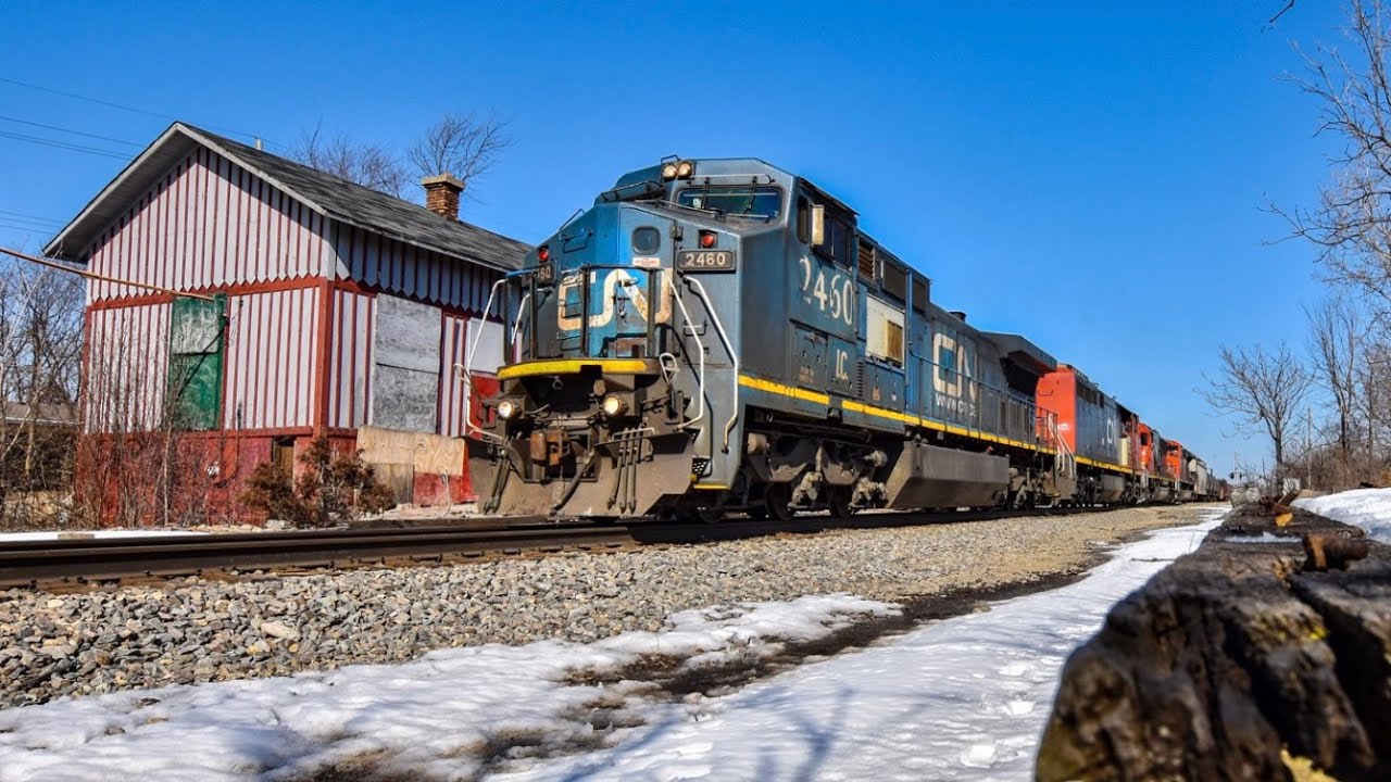 Chasing IC Blue Devil C40-8W #2460 on CN A490! 2/22/20 - YouTube