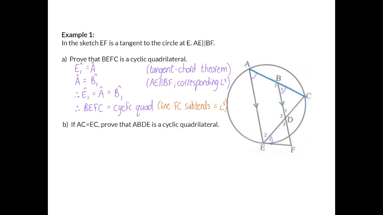 11 Proving a cyclic quad - YouTube
