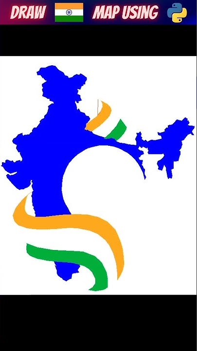 Draw India Map with 3 lines in Python #shorts #pythonshorts #python #indianflag #india - YouTube