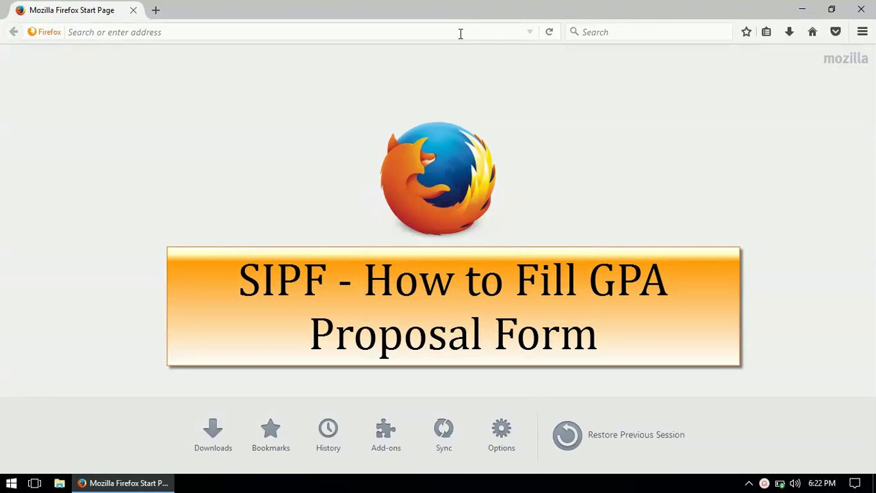 SIPF - GPA Proposal Application Form - YouTube