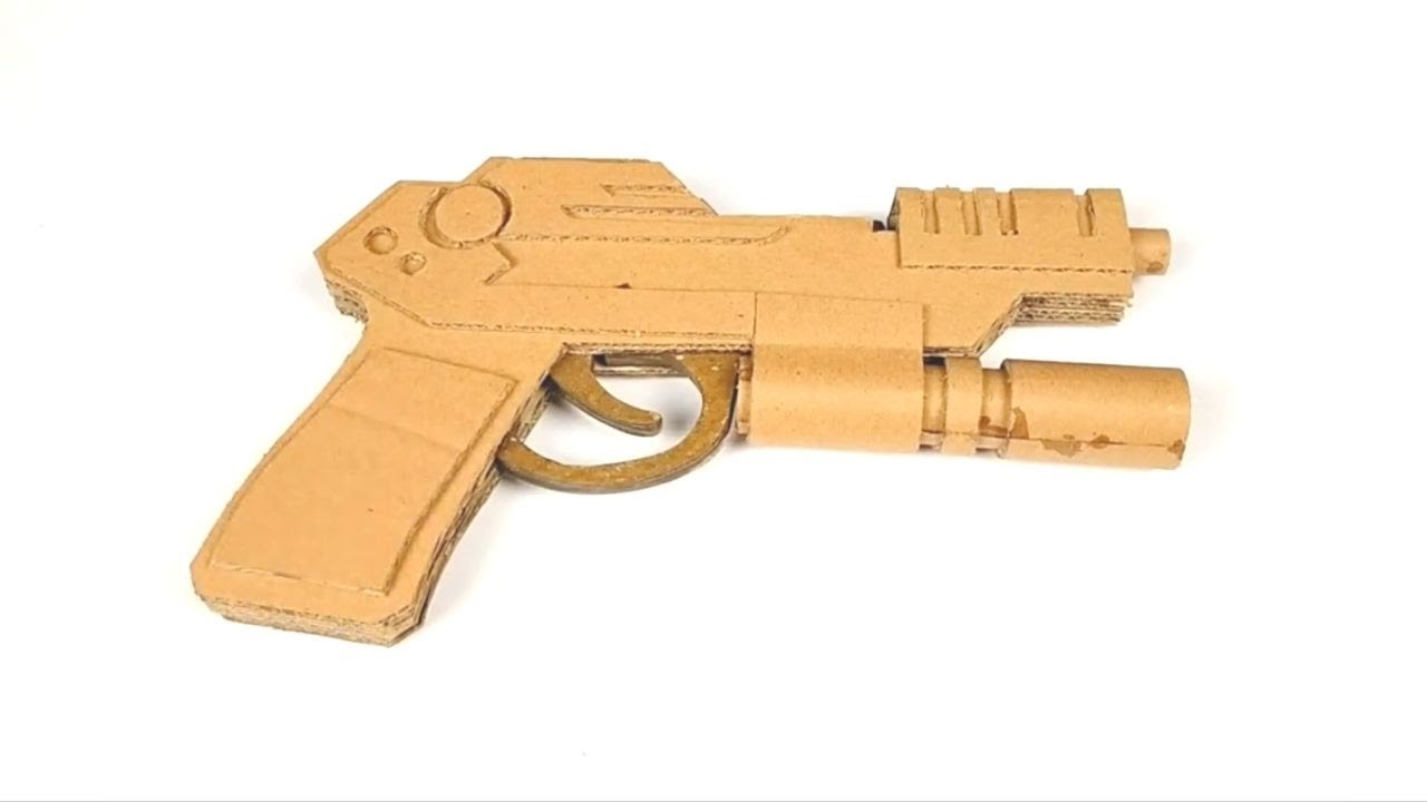 how to make gun with cardboard -Matches Launcher - YouTube