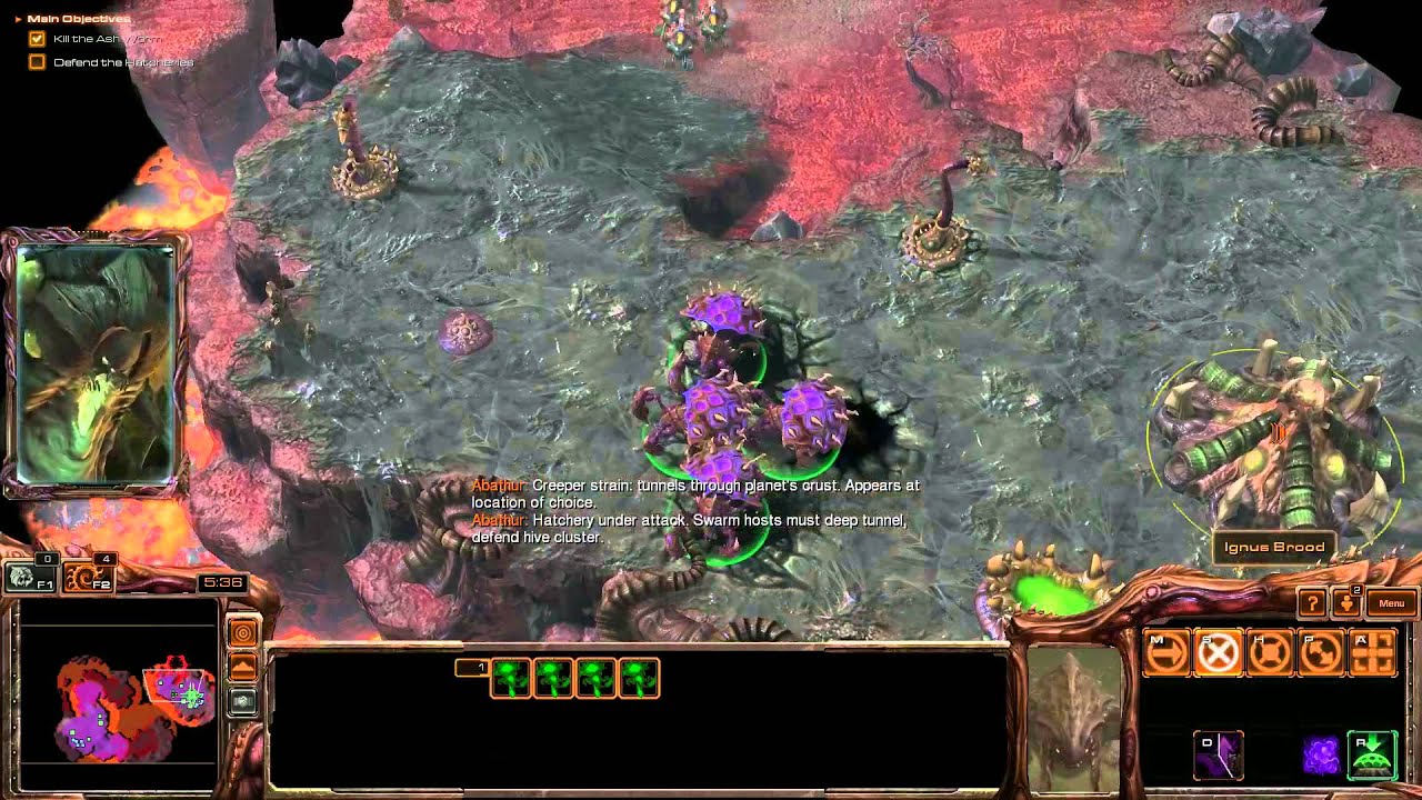 Starcraft 2: Heart of the Swarm - Swarm Host Evolution - YouTube