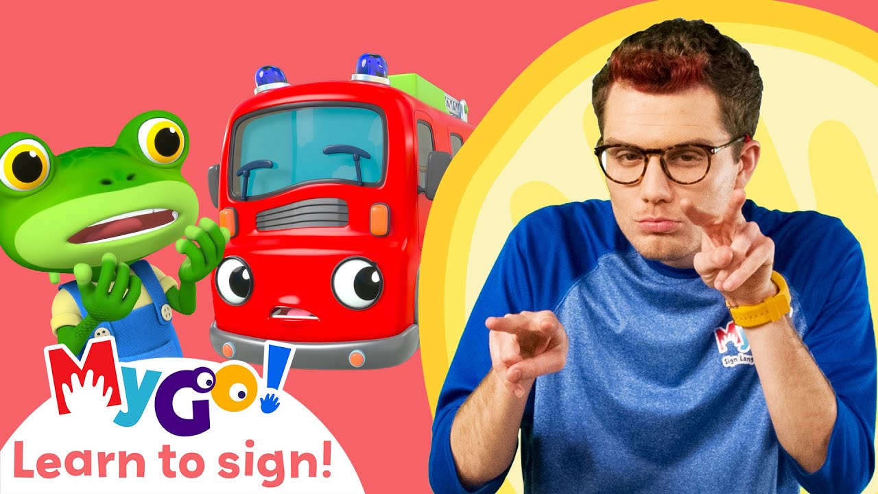 Learn Sign Language with Gecko's Garage! | Fire Truck Fun | MyGo! | ASL ...