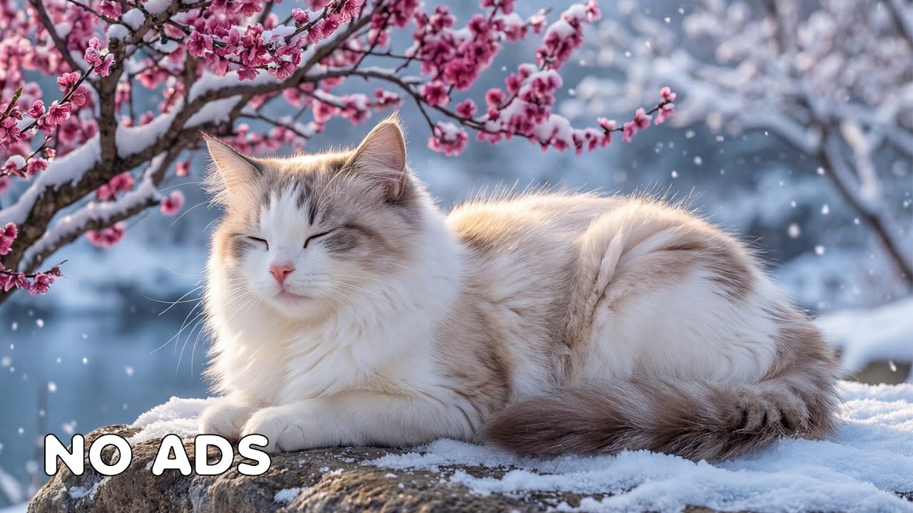 12 Hours Of Peaceful Sleep Music for Cats 😻 Healing Rest for Restless ...