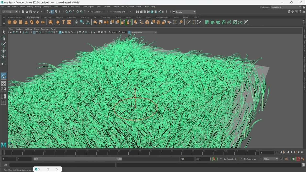 How to Create Grass in Autodesk Maya 2020 - YouTube