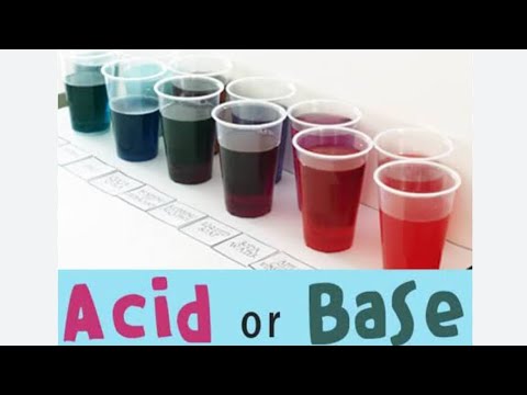 Acid and base experiment with natural indicators - YouTube