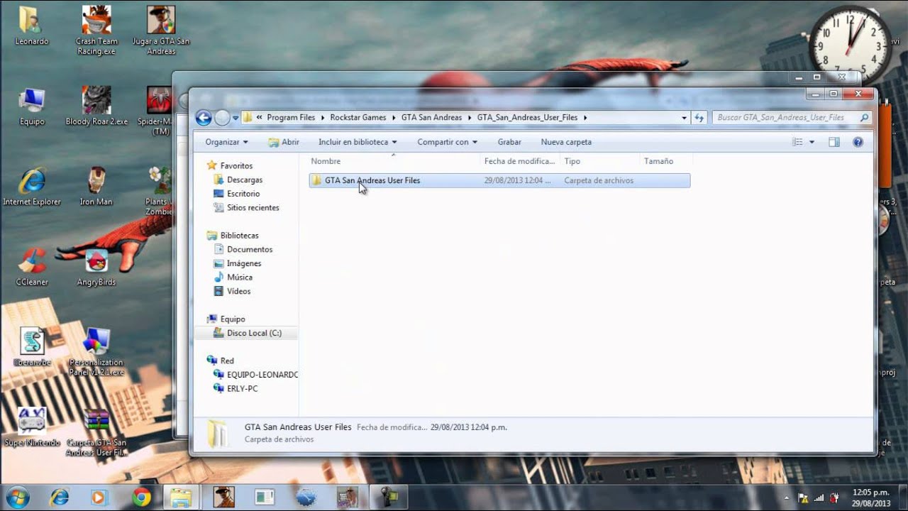 Como Poner la carpeta GTA San Andreas User Files - YouTube