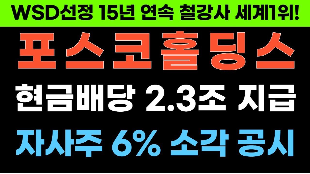 포스코홀딩스 15년연속 세계1위 철강사 세계최고의 기업이 됩니다장기투자하세요 100배 수익납니다 포스코홀딩스 주가